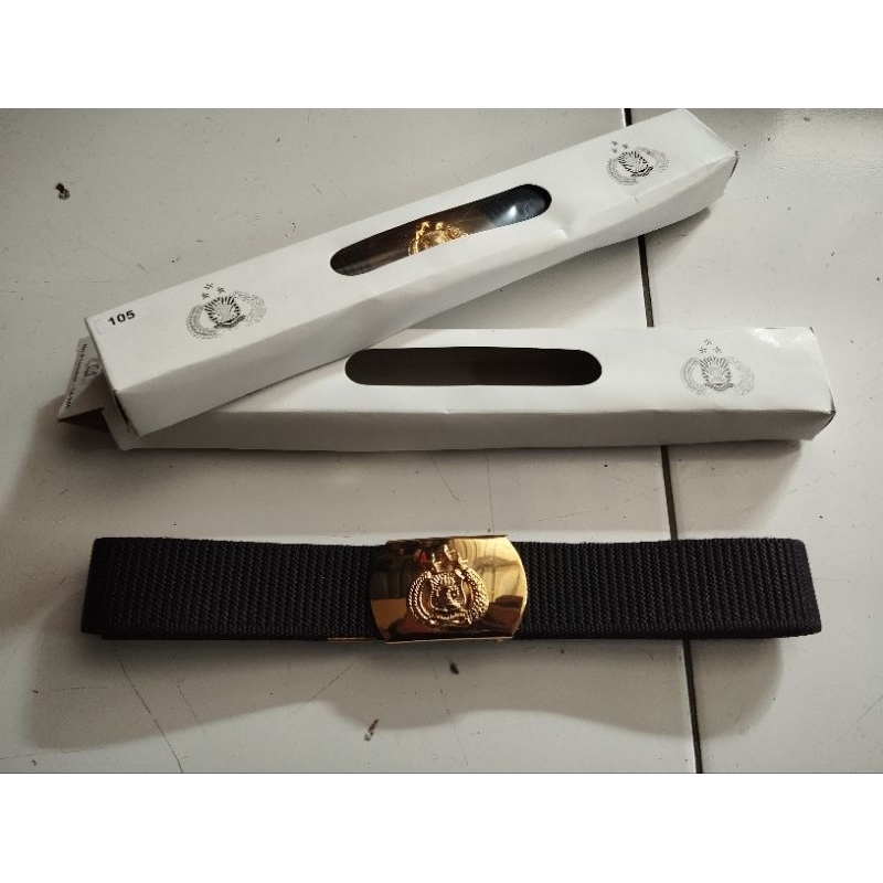 Jual sabuk pdh polri jatah / sabuk pdh polisi | Shopee Indonesia