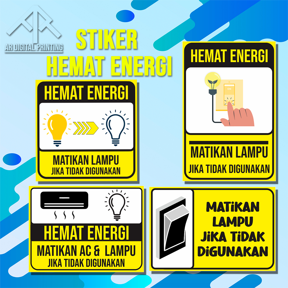 Jual STIKER MATIKAN LAMPU/ STIKER MATIKAN AC/ STIKER HEMAT ENERGI ...