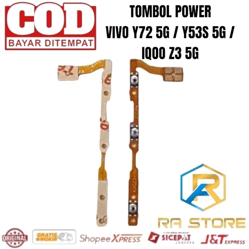 Jual Flexibel Flexible Tombol Power On Off Volume Vivo Y72 5G / Y53S 5G / IQOO Z3 5G | Shopee ...