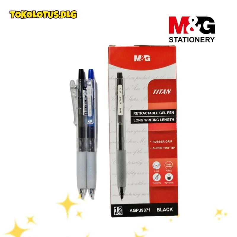 Jual Pulpen bolpen ballpoin M&G gel ballpen 0.5 titan | Shopee Indonesia