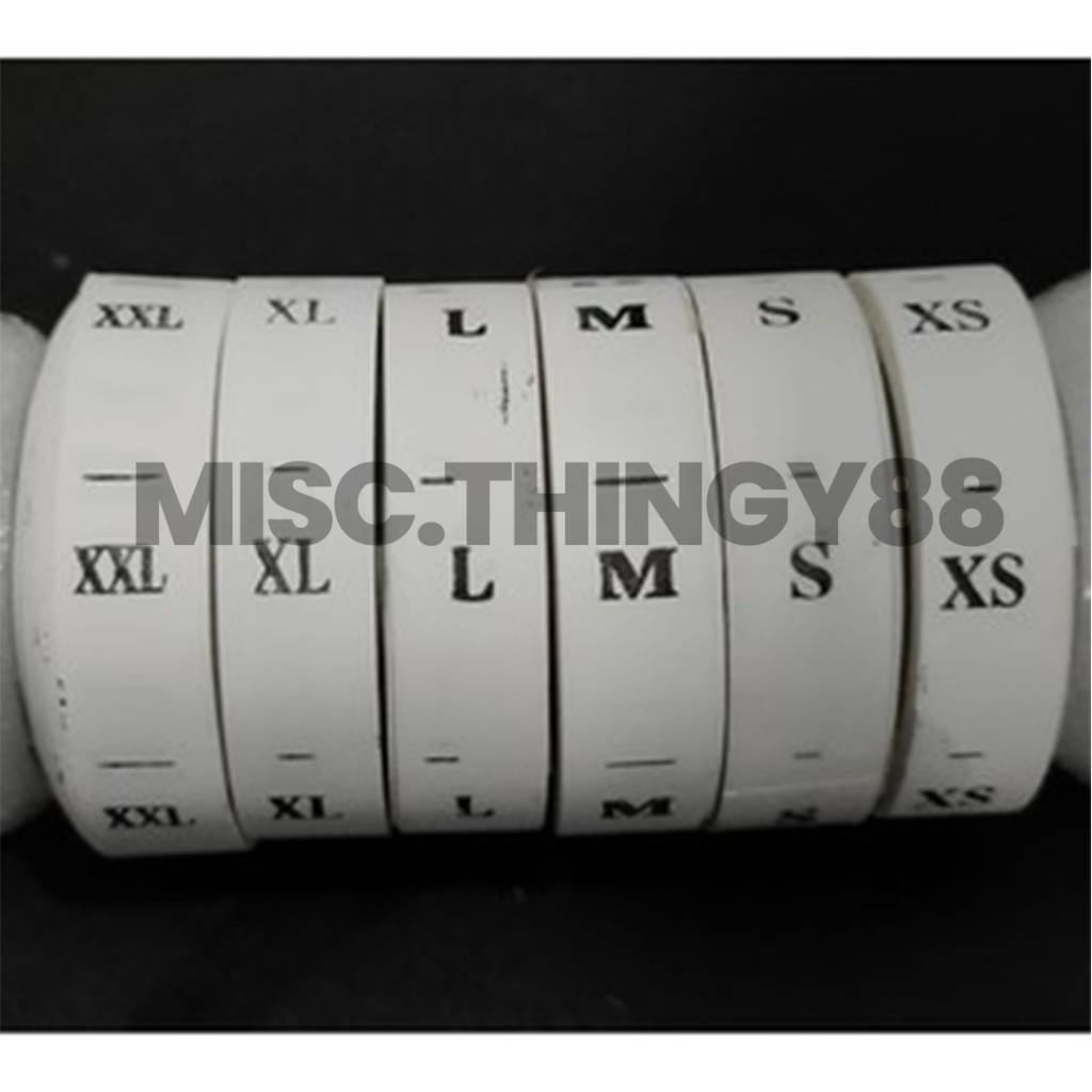 Jual Pita size Label sablon 1 roll = 300pcs / 25 lusin, huruf sablon ...