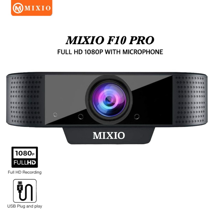 Jual MIXIO F10 PRO Full Hd Webcam 1080P With Microphone Web cam FULL HD ...