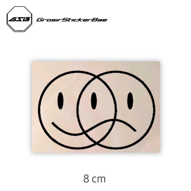 Jual Sticker emote senyum sedih stiker cutting emote ilusi untuk motor ...