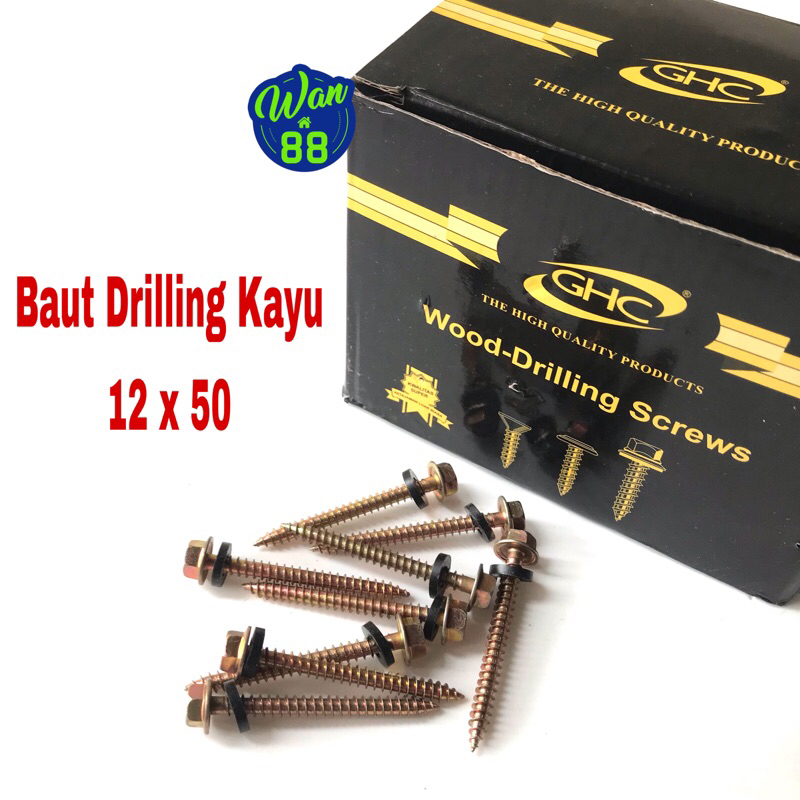 Jual Baut Drilling Kayu 12 x 50 GHC harga per 1 pc | Shopee Indonesia
