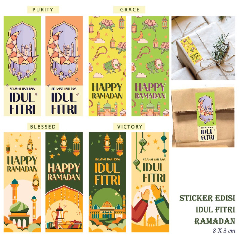 Jual STICKER STIKER KARTU UCAPAN LABEL TOPLES HADIAH HAMPERS LEBARAN ...