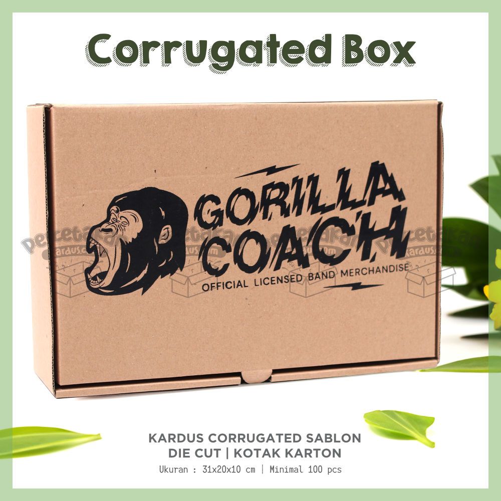 Jual Sablon / Cetak Kardus Corrugated 31x20x10 CM | Die Cut | Kotak ...