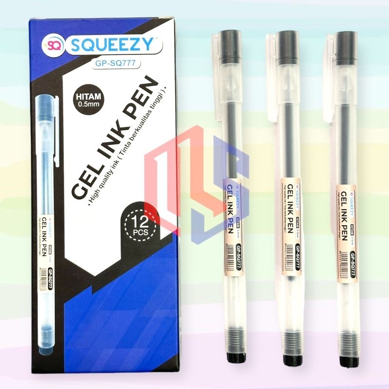 Jual Pulpen / Ballpoint / Pen Gell Squeezy GP - SQ777 (12 Pcs) | Shopee ...