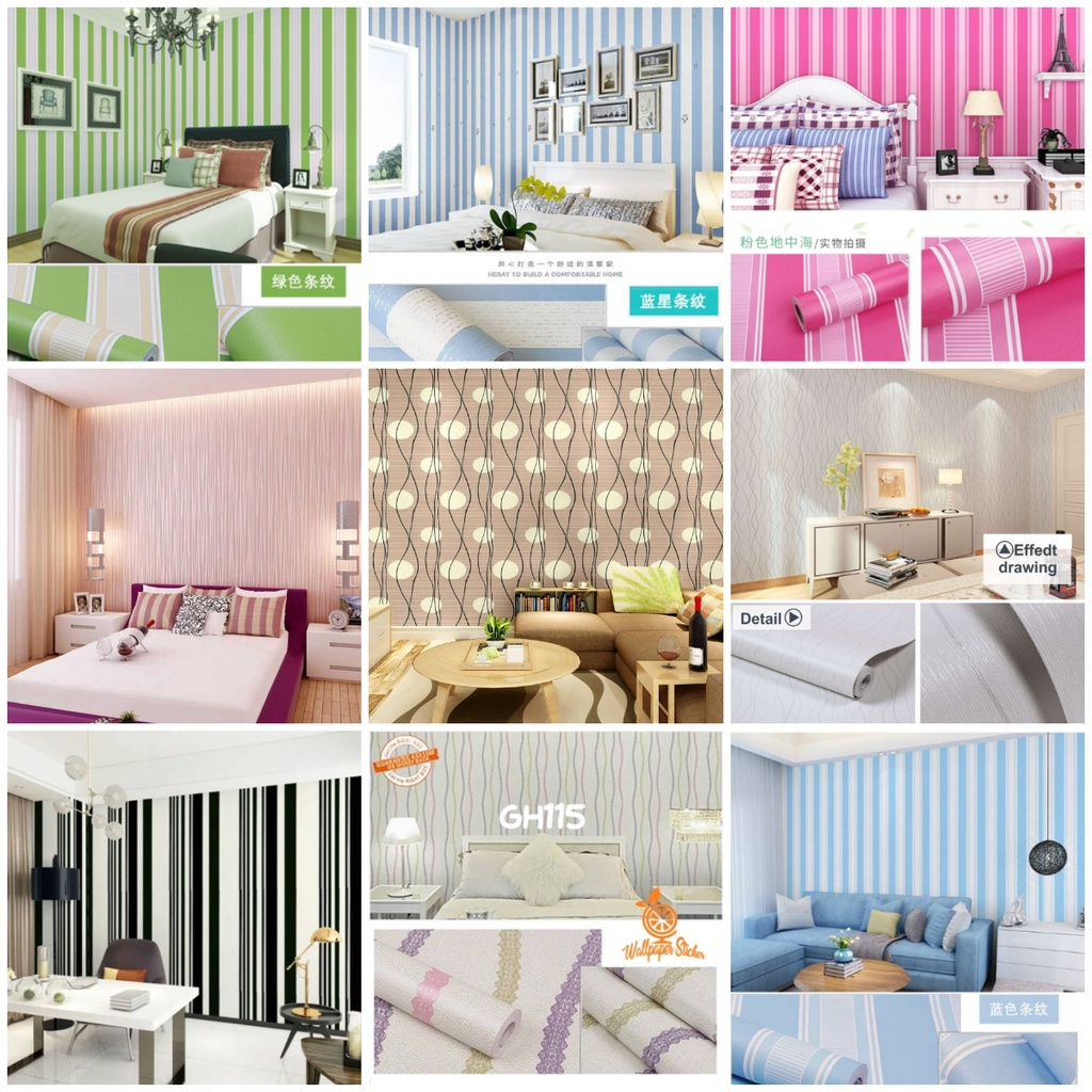 Jual COD WALLPAPER STICKER DINDING SALUR HIJAU BEST SELLER WALLPAPER DINDING WALLSTICKER 45CM X ...