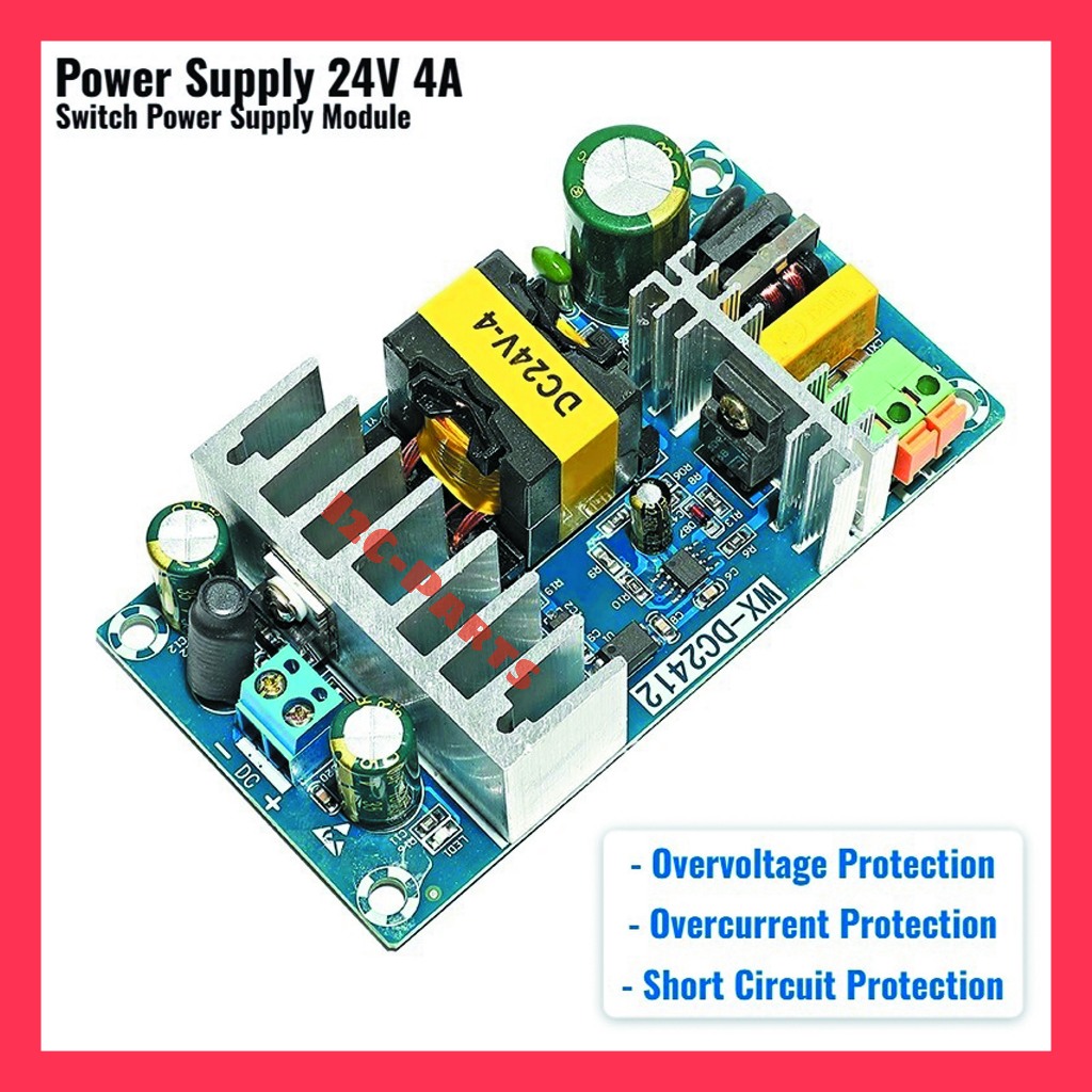Jual Power Supply 24V 4A Switching Mode SMPS AC to DC Module | Shopee ...