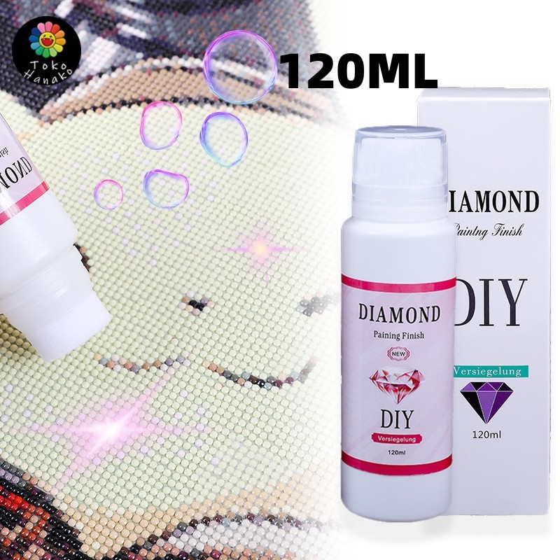 Jual 120ml DIY Diamond Painting Conserver Sealing Glue/Lem Segel Lukisan Berlian Permanent Hold ...