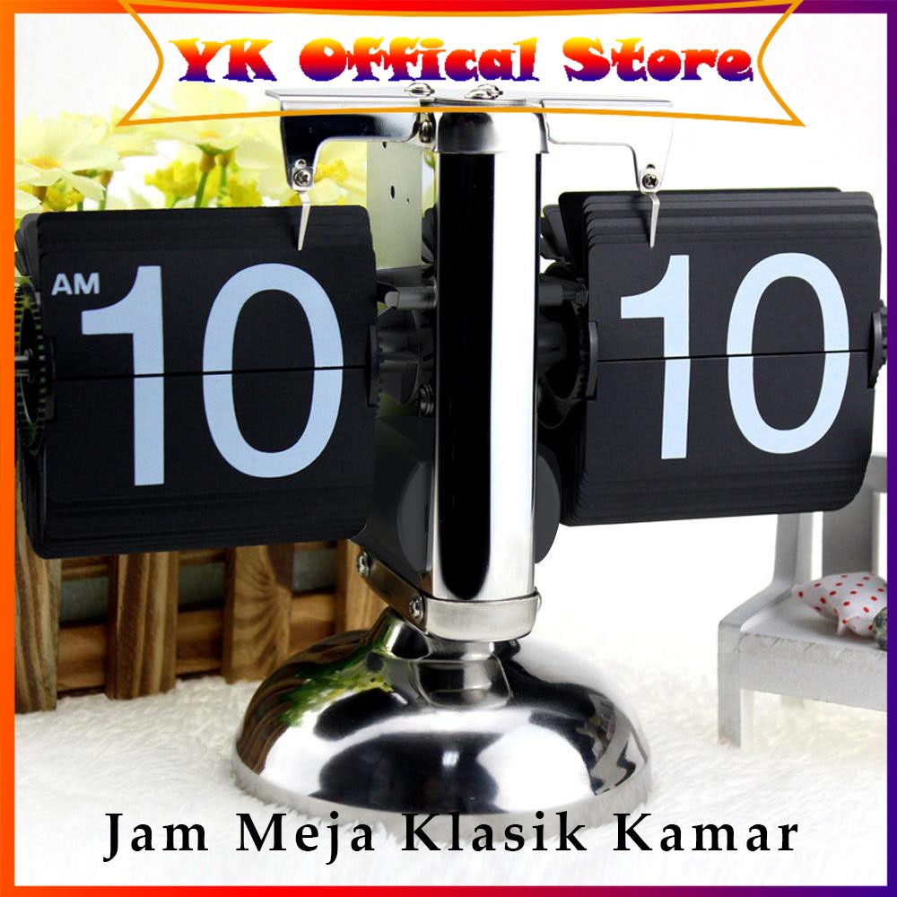Jual Jam Meja Klasik Kamar Vintage Retro Table Flip Clock Desk | Shopee ...
