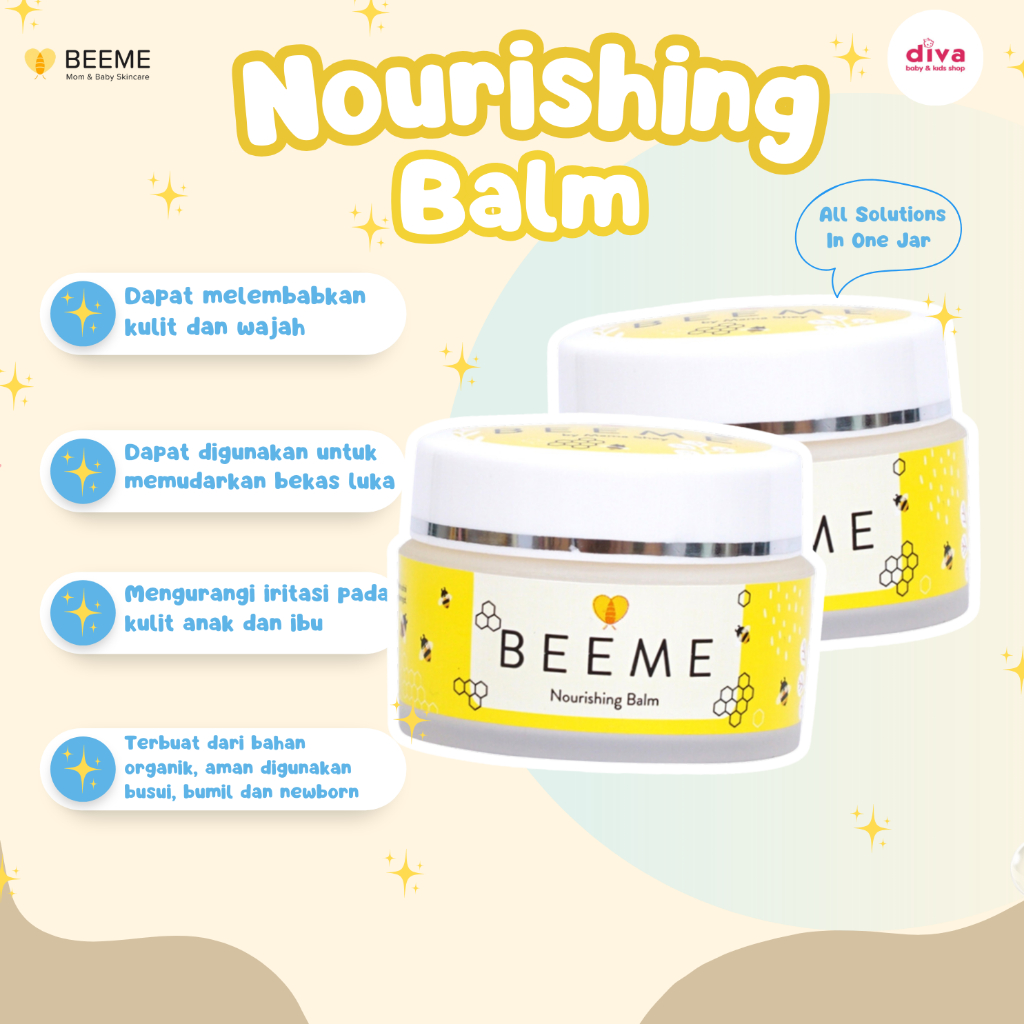 Jual Beeme Nourishing Balm 5gr - 15gr | SKINCARE IBU DAN ANAK PELEMBAB ...