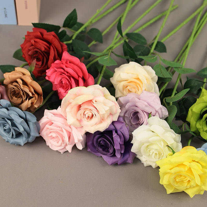 Jual MAWAR SINGLE STEM BUNGA MAWAR TANGKAI ARTIFICIAL FLOWER BUNGA ROSE ...