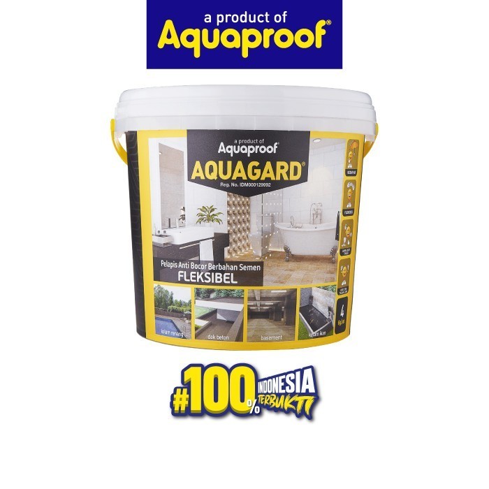 Jual ASLI 100% AQUAGARD ABU GALON 4 KG / 4KG BY AQUAPROOF PELAPIS ANTI BOCOR BERBAHAN SEMEN ...