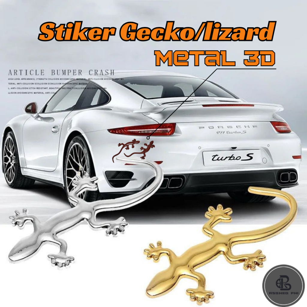 Jual STIKER MOBIL 3D METAL MOTIF LIZARD/GECKO | Shopee Indonesia