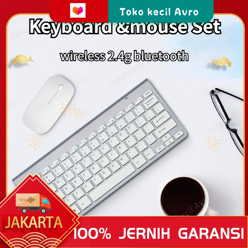 Jual Bluetooth Keyboard & Mouse Paket Tahan Air 2.4G Wireless Desain ...