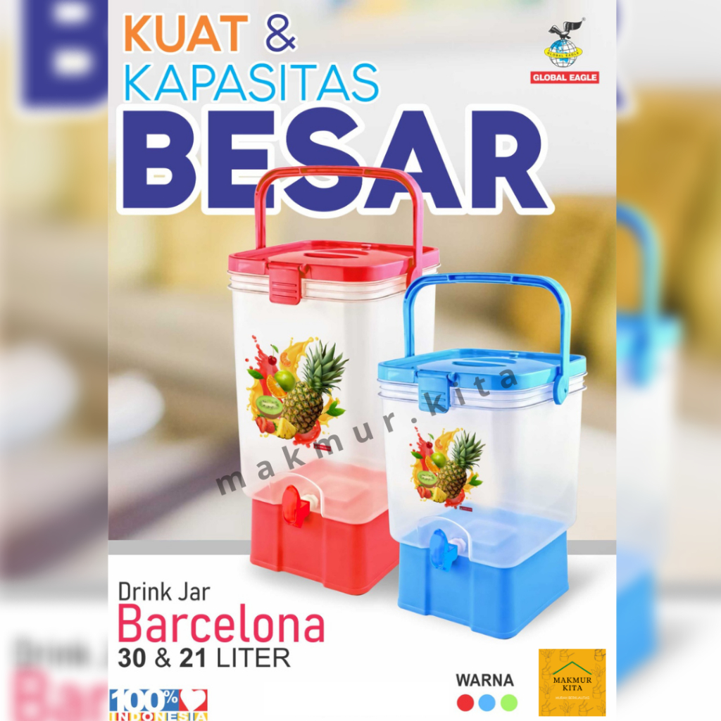 Jual Dispenser Air Minum 21 30 Liter Plastik Global Eagle / Drink Jar ...