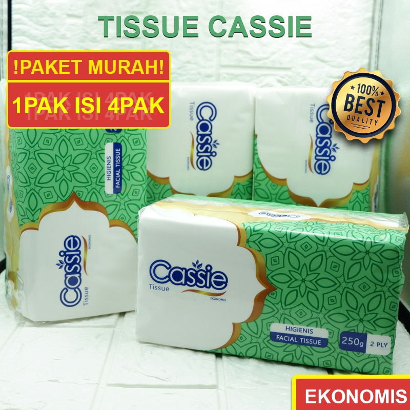 Jual Tissue Tisu Wajah Facial Cassie Bahan Lembut Isi 250 Lembar Paket ...