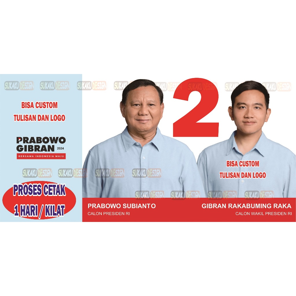 Jual BANNER / SPANDUK PEMILU PRABOWO GIBRAN 2024 / BISA COD | Shopee Indonesia