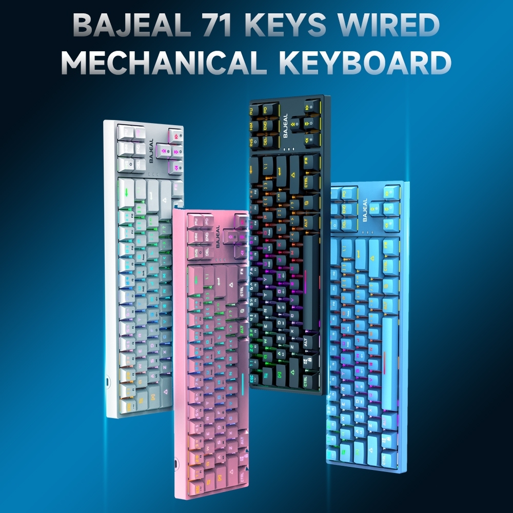 Jual [Local Delivery]BAJEAL K71 Wired Mechanical Keyboard 71 Keys ...