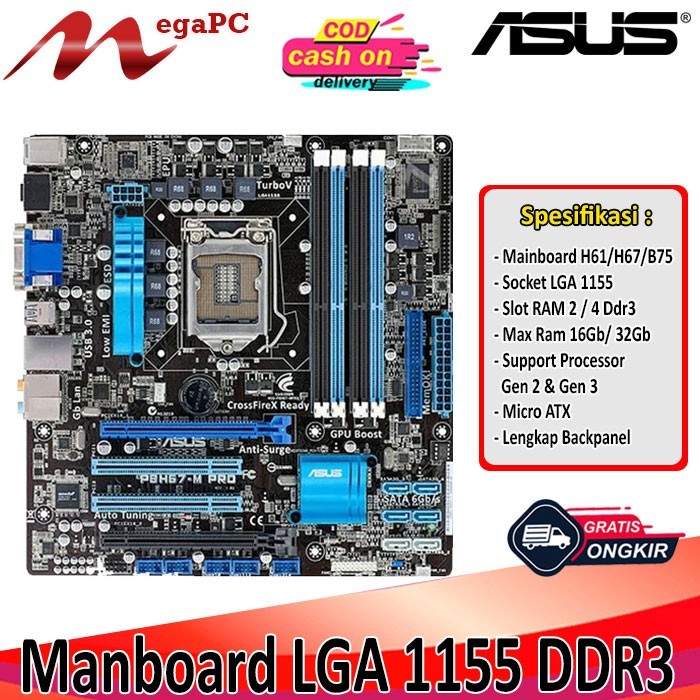 Jual Mainboard Mobo Motherboard LGA 1155 H61/H67/B75 DDR3 | Shopee Indonesia