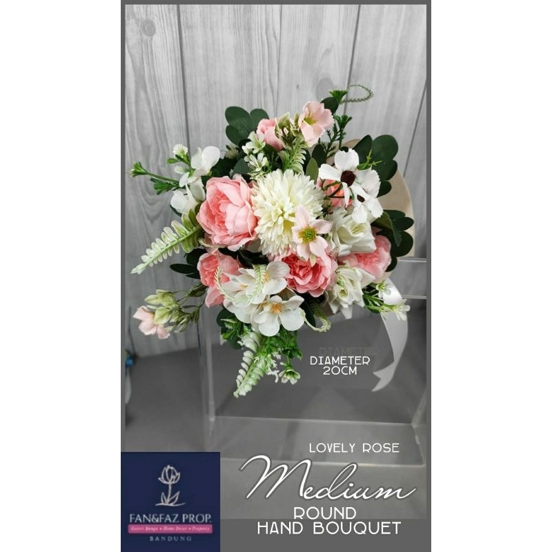 Jual HAND BOUQUET WEDDING BUNGA PENGANTIN BUNGA BUKET BULAT MAWAR PEONY ...