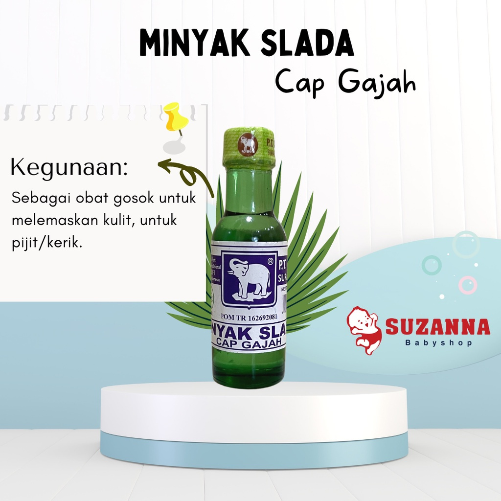 Jual Usfi Minyak Slada Cap Gajah -- Botol Kaca 50 ml | Shopee Indonesia