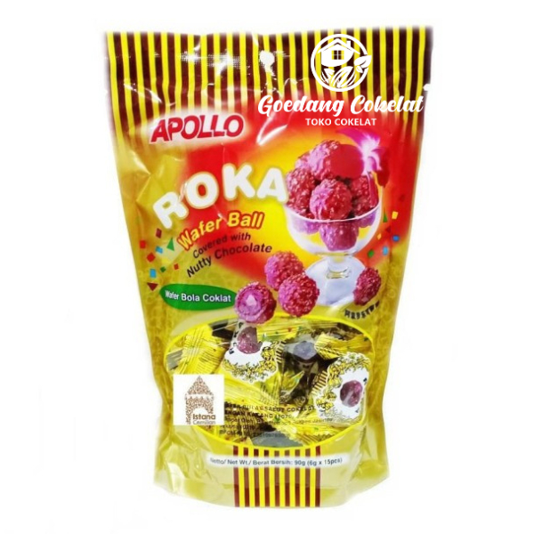 Jual Apollo Roka Wafer Ball Coklat Covered With Milk Chocolate Wafer ...