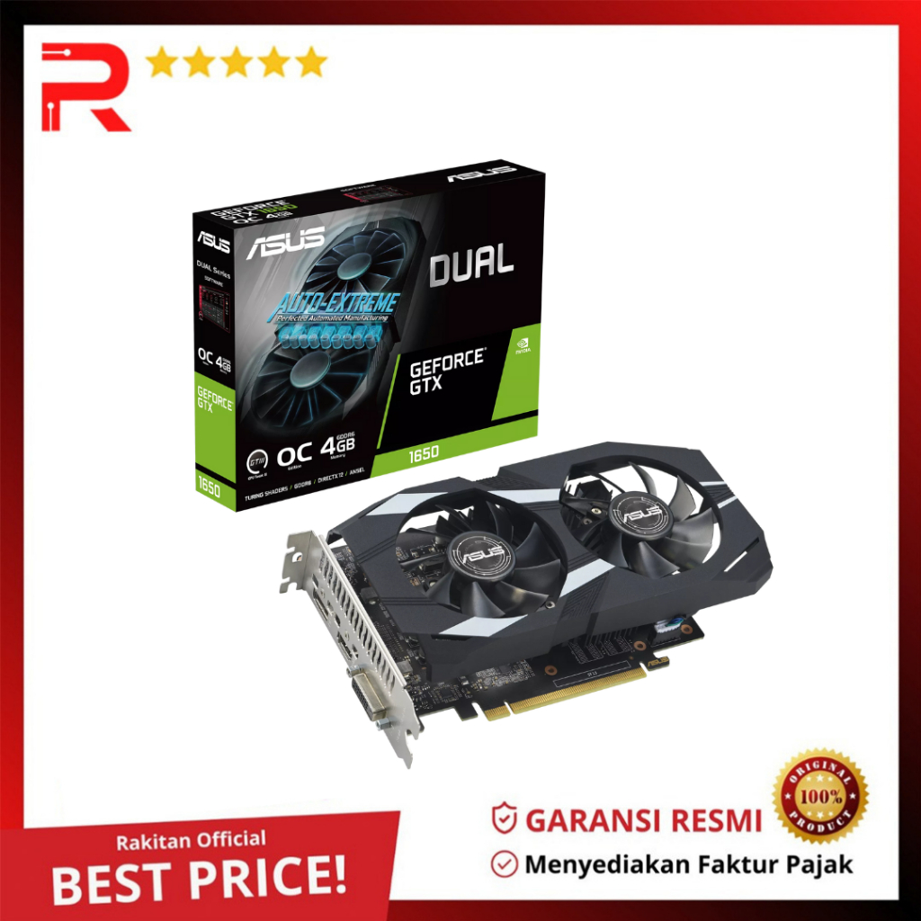 Jual VGA Asus GeForce GTX 1650 4GB DDR6-P EVO - Dual OC Edition | Shopee Indonesia