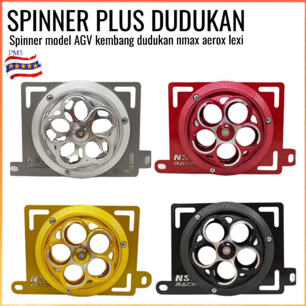 Jual breket spinner radiator nsb set spinner agv model kembang full cnc ...