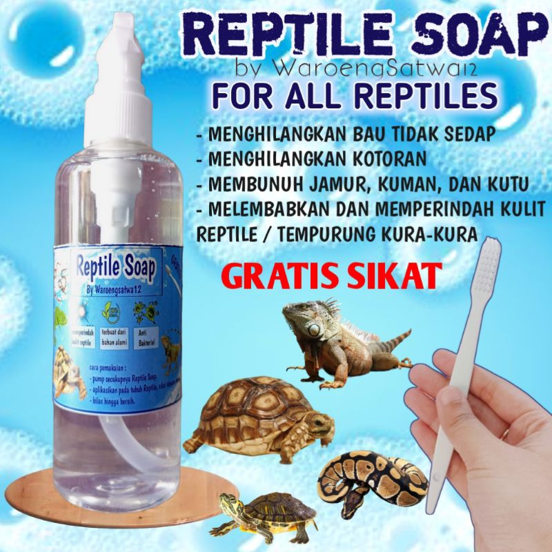 Jual 250ML SABUN REPTILE SOAP SHAMPOO HEWAN KURA SULCATA PARDALIS ...