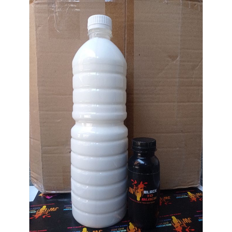 Jual Paket Semir Ban silicon polish 1liter dan Penghitam Body Motor ...