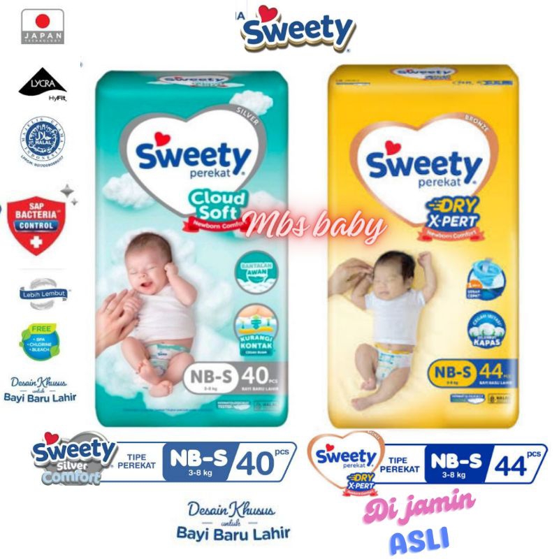 Jual Sweety Silver Bronze Perekat NB S44 / New Born | Shopee Indonesia