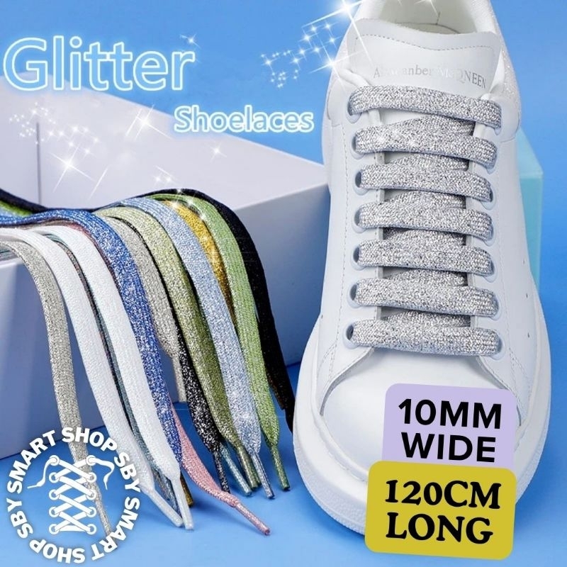 Jual (AC) SHIMMER SPARKLY GLITTER Shoelace Tali Sepatu Glitter Lebar ...