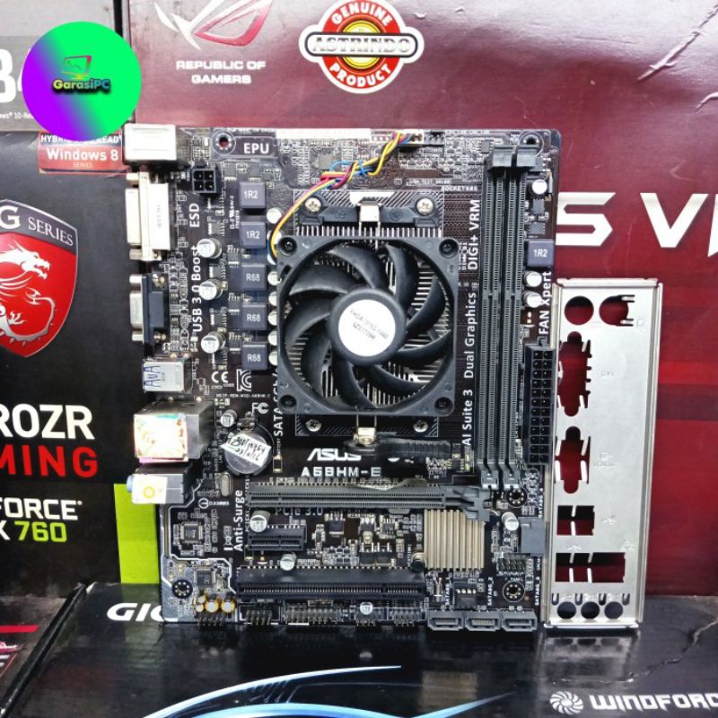 Jual Motherboard AMD Asus A68HM-E Processor AMD APU A8-7600 Socket FM2+ | Shopee Indonesia