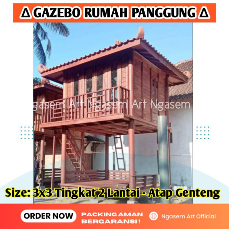 Jual GAZEBO RUMAH PANGGUNG | GASEBO TINGKAT 2 LANTAI | Shopee Indonesia