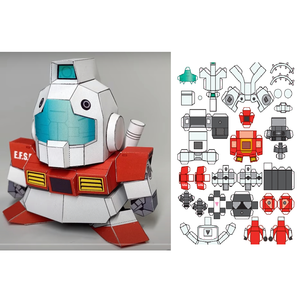 Jual Pola kertas DIY Papercraft Gundam SD RGM-79 | Shopee Indonesia