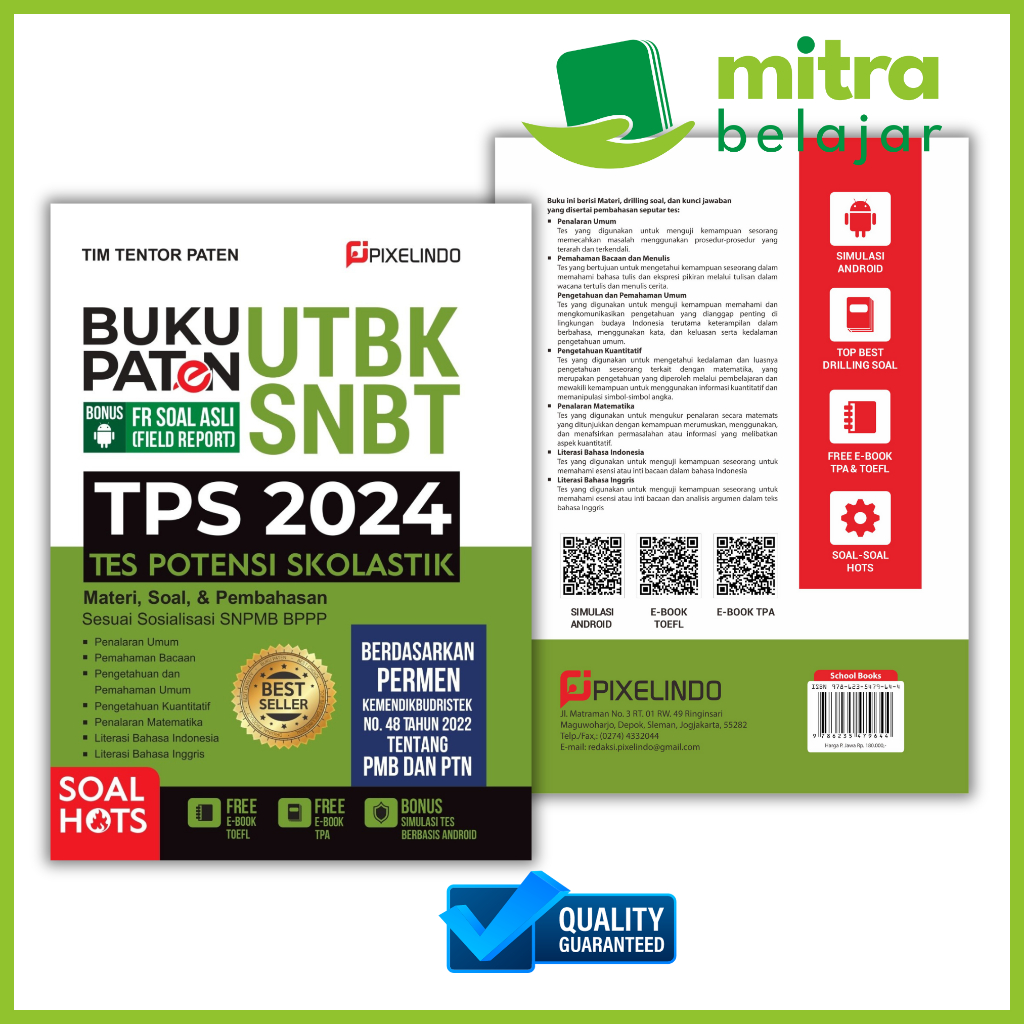 Jual Buku Paten UTBK SNBT SBMPTN TPS 2024 Terlengkap | Shopee Indonesia