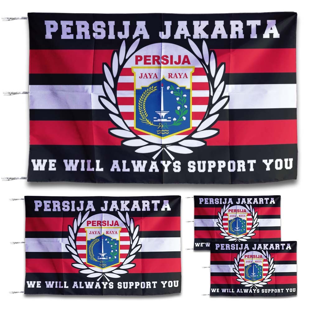 Jual Bendera Persija Jakarta Bendera The Jack Mania Bahan satin peles ...