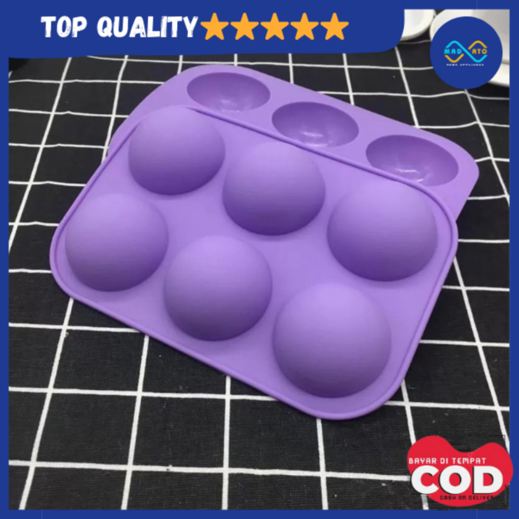 Jual Baking Mold Silicone Cetakan 6 Lubang Cetakan Kue Coklat Dan Jelly ...