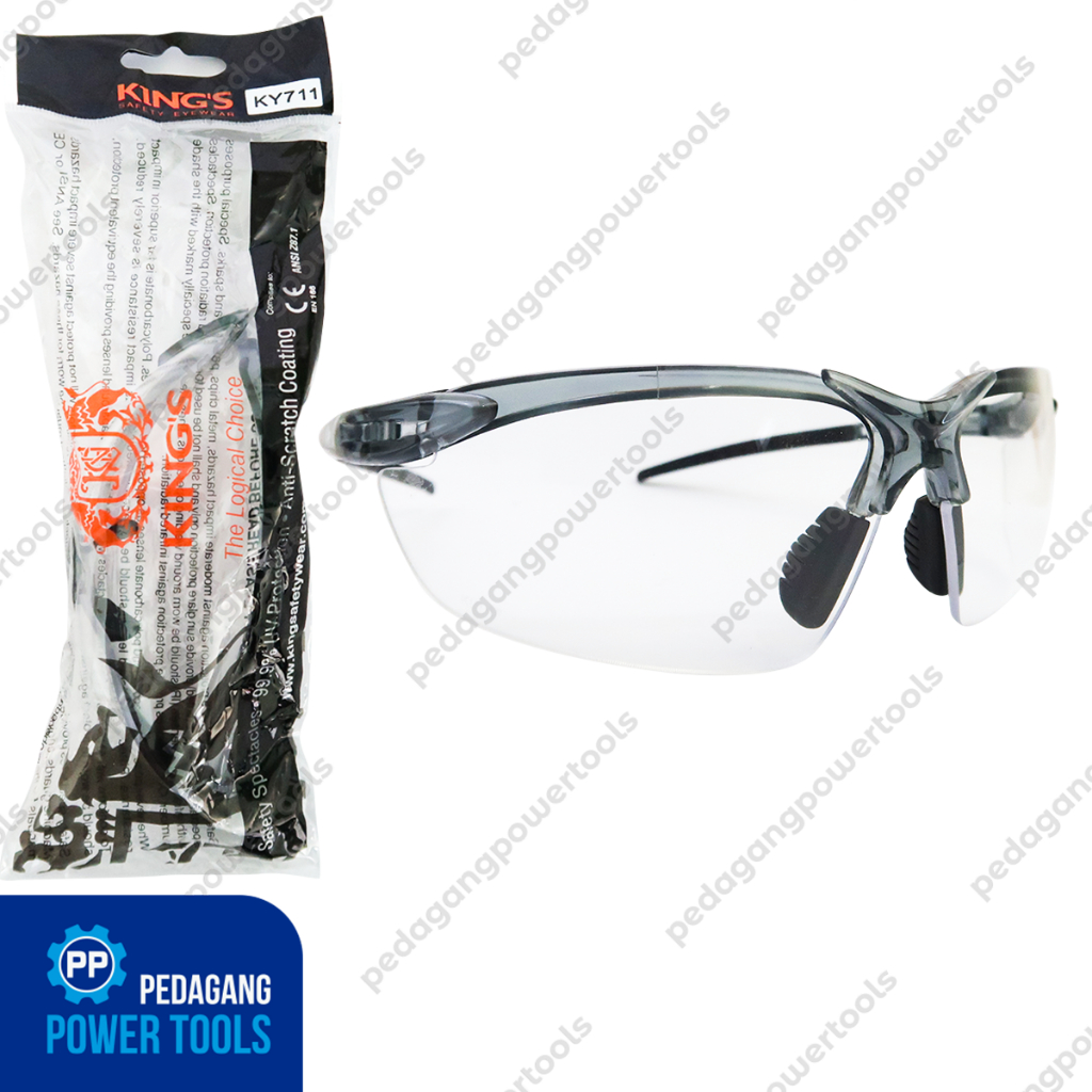 Jual KING'S KY 711 Kacamata Safety Clear Bening Proyek Gerinda Motor ...