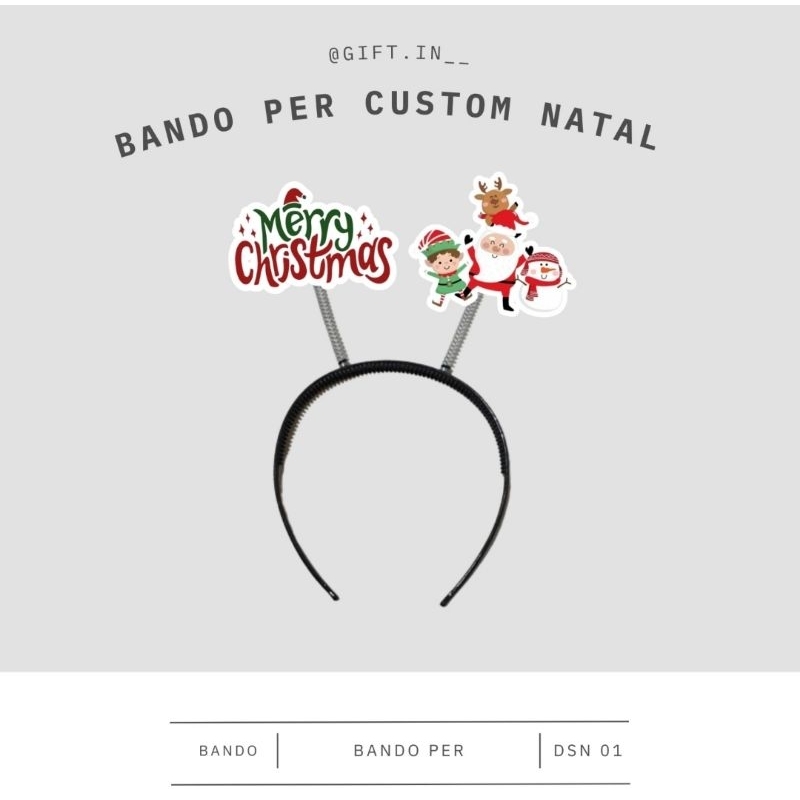 Jual bando per custom natal | pernak pernik natal | Shopee Indonesia