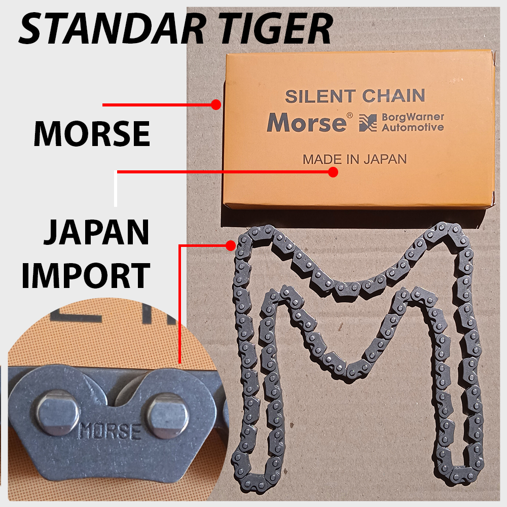 Jual Rantai Keteng Tiger Japan Morse Kode M Standar 102 Mata Kamprat ...