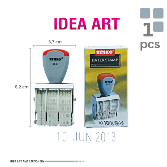 Jual Stempel Tanggal KENKO D-3 Stamp Date Original Tinggi Huruf Angka 5 ...