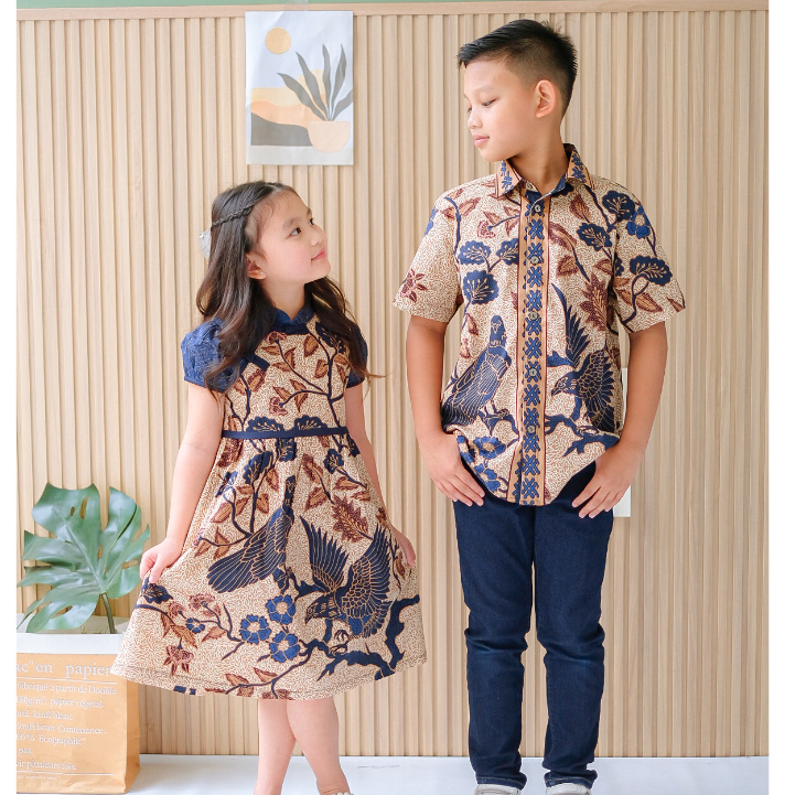 Jual Batik Anak UPH Navy / Dress Batik Anak/ Kemeja Batik Anak | Shopee ...