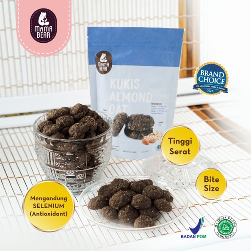 Jual MamaBear KUKIS ALMOND OAT Cookies & Cream - KUKIS ASI Booster ...