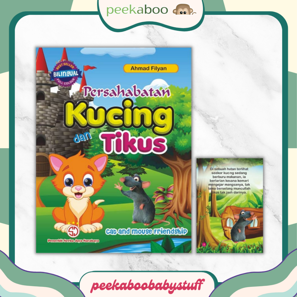 Jual BUKU CERITA ANAK BILINGUAL - TEMA PERSAHABATAN KUCING DAN TIKUS || DONGENG BERGAMBAR MURAH ...