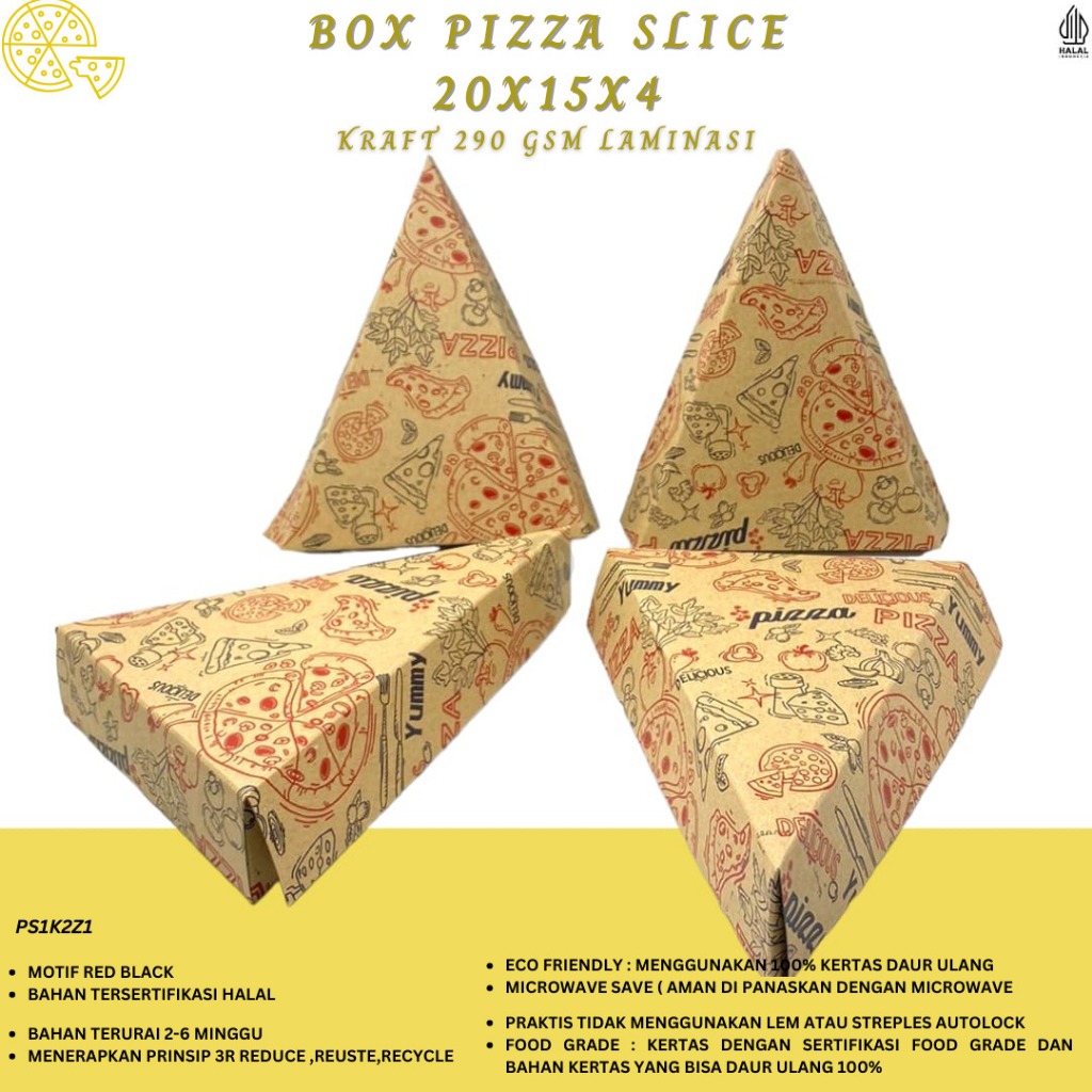 Jual Box Pizza Slice Dus Pizza Dus Pizza Segitiga (PS1K2Z1) | Shopee ...