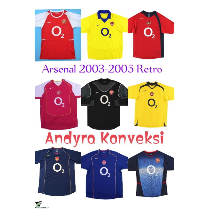 Jual Retro Jersey Arsenal 2003 - 2005 - FULL PRINTING - Free Custom ...