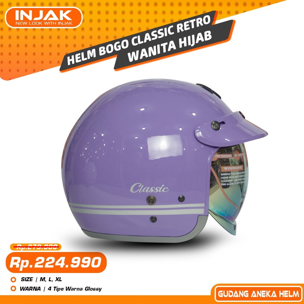 Jual Helm GM Wanita Venus Hijab Solid Abu Abu Original 100% Asli SNI ...